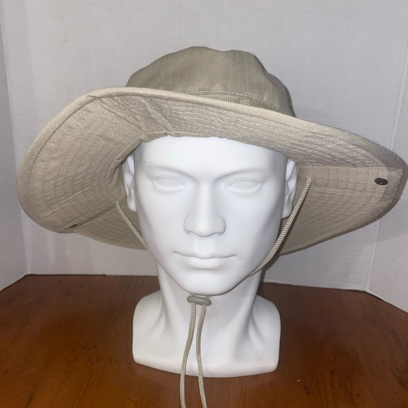 Accessories | Military Style Wide Brim Hat Khaki Rip Stop With Chin ...